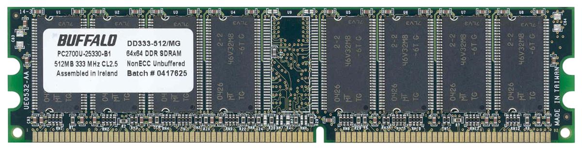 DD333-512/MG Buffalo 512MB DDR1 PC2700 Memory