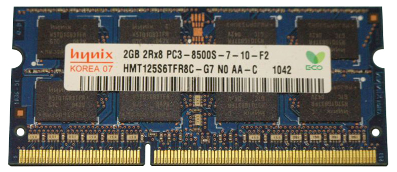HMT125S6TFR8C Hynix 2GB SoDimm PC10600 Memory
