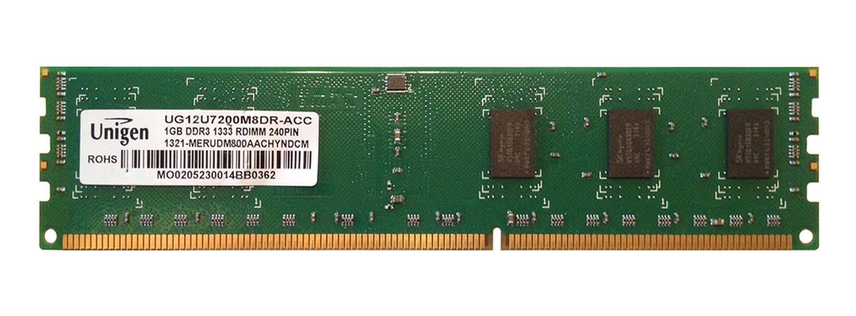 UG12U7200M8DR-ACC Unigen 1GB DDR3 PC10600 Memory