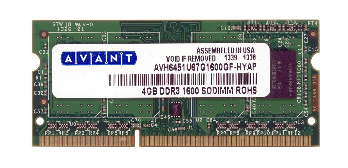 AVH6451U67G1600GF-HYAP Avant 4GB SoDimm PC12800 Memory