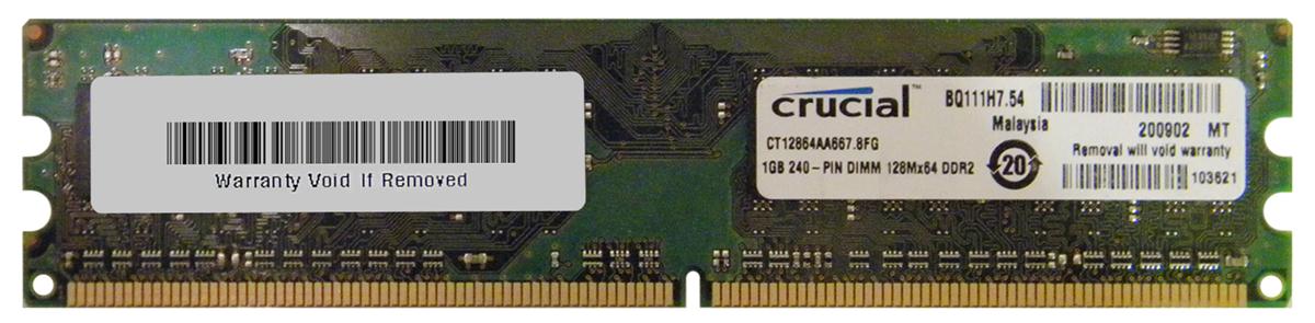 CT12864AA667.8FG Crucial 1GB DDR2 PC5300 Memory