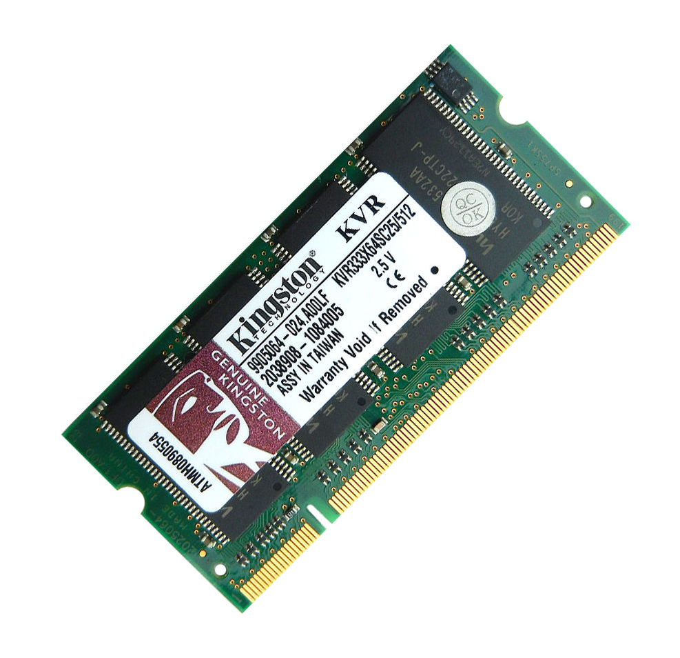 KVR333X64SC25/512 Kingston 512MB SoDimm PC2700 Memory