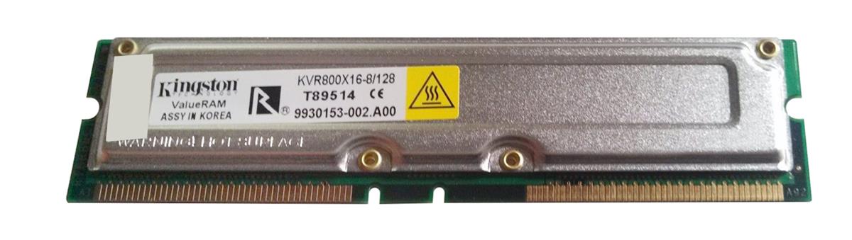 KVR800X16-8/128 Kingston 256MB Rambus PC800 Memory