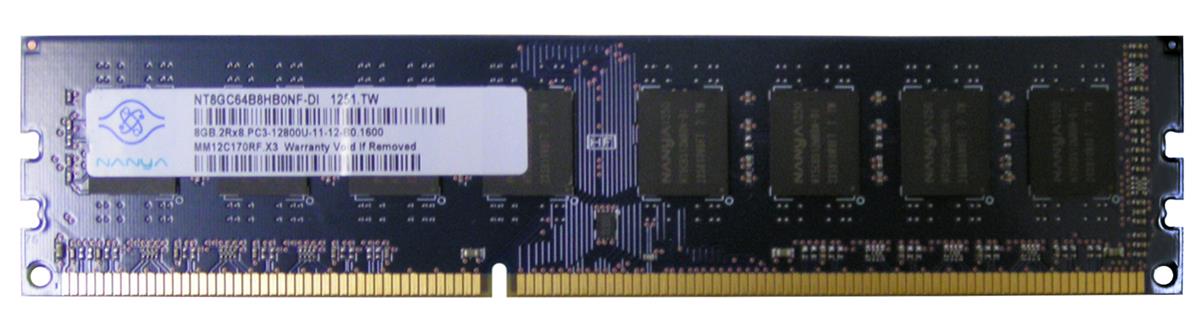 NT8GC64B8HB0NF-DI Nanya 8GB DDR3 PC12800 Memory