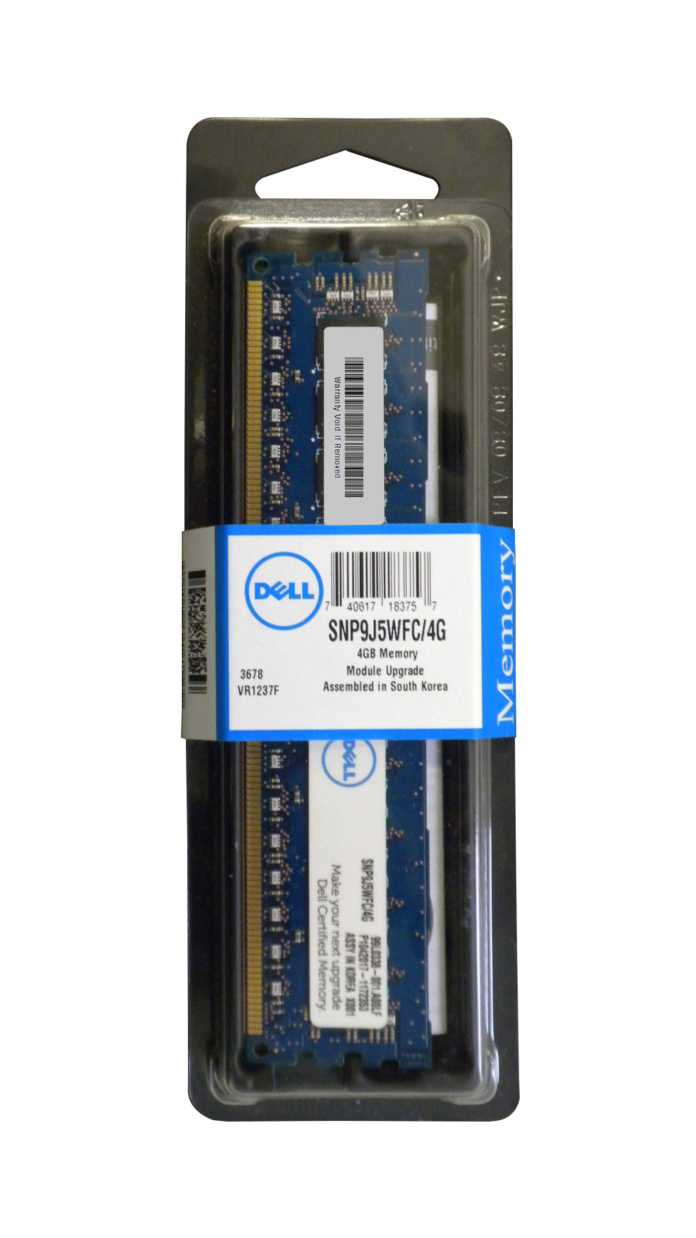 SNP9J5WFC/4G Dell 4GB DDR3 PC10600 Memory