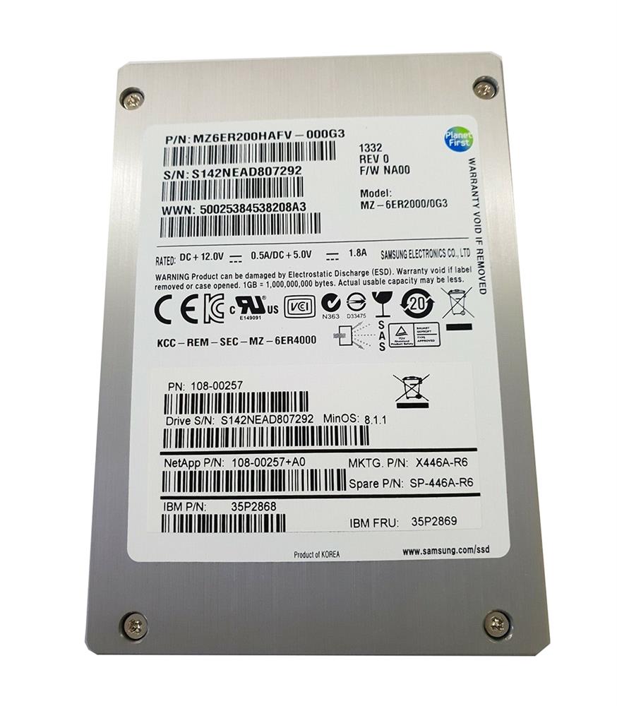 108-00257+A0 NetApp Solid State Drive