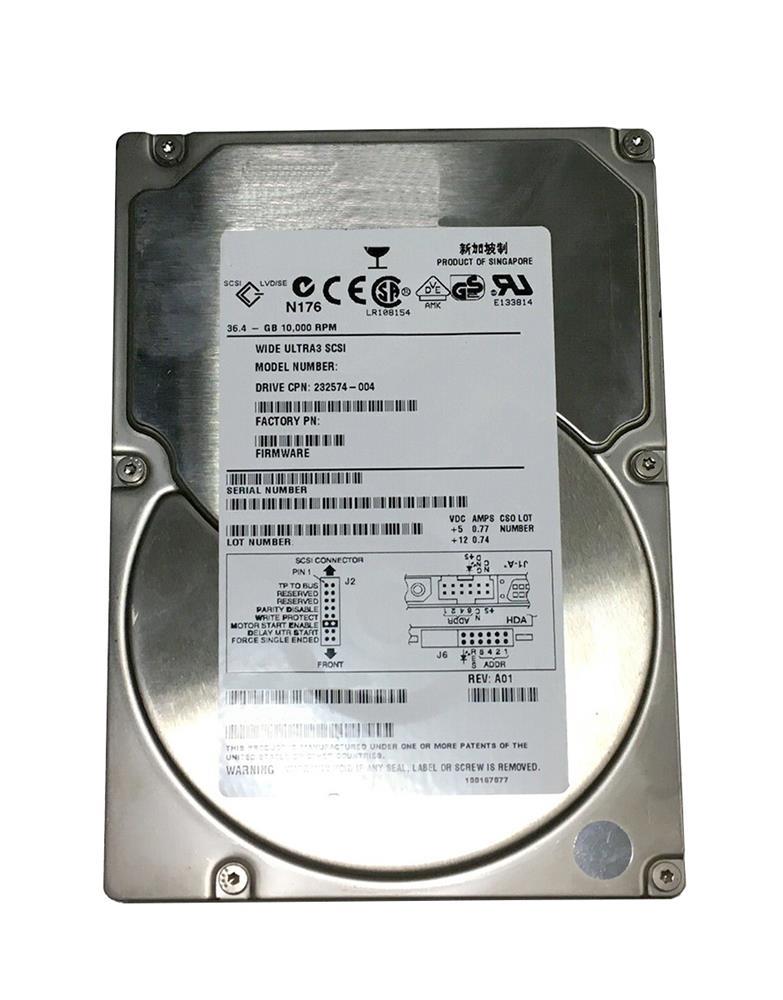 232574-004-N HP 36GB Ultra-160 SCSI Hard Drive