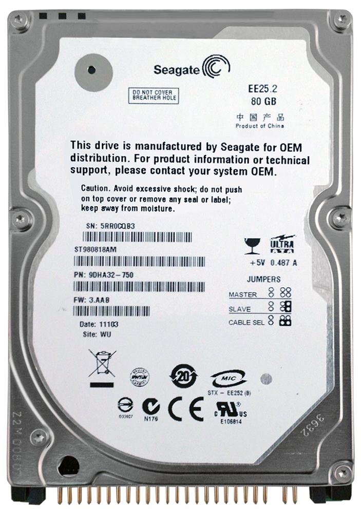 9DHA32-750 Seagate 80GB ATA Hard Drive