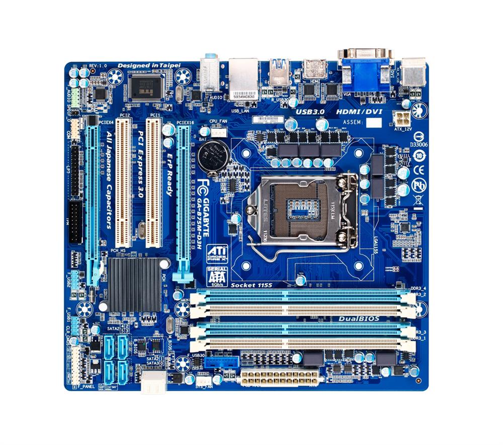 GA-B75M-D3H Gigabyte Tech Computer System Board