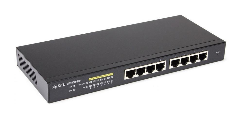 GS1900-8HP-GB0102F Zyxel Network Switch