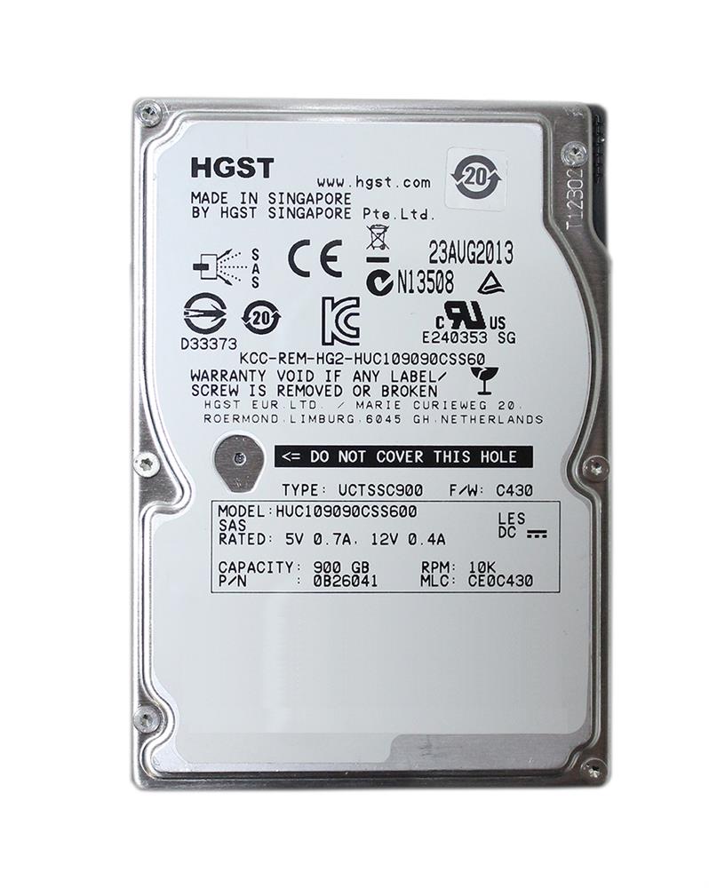 HUC109090CSS600 Hitachi Ultrastar 900GB SAS 6.0 Gbps Hard Drive