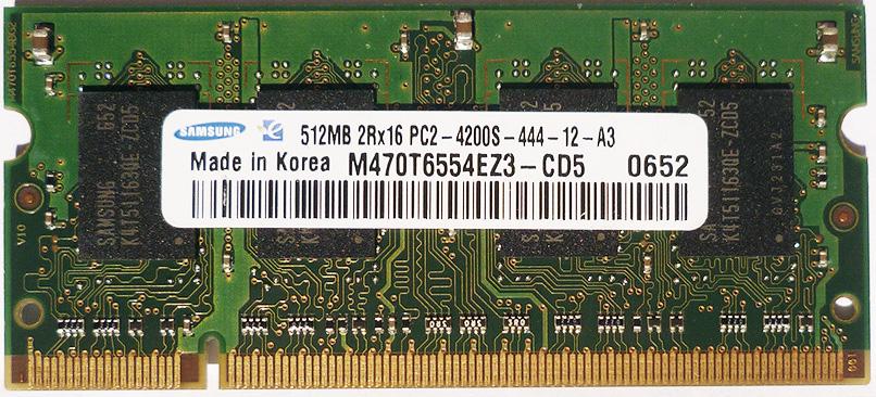 M470T6554EZ3-CD5 Samsung 512MB SoDimm PC4200 Memory