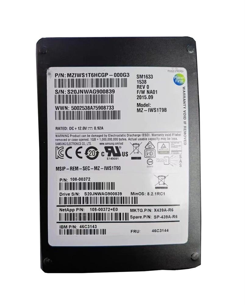 MZ-IWS1T9B NetApp Solid State Drive