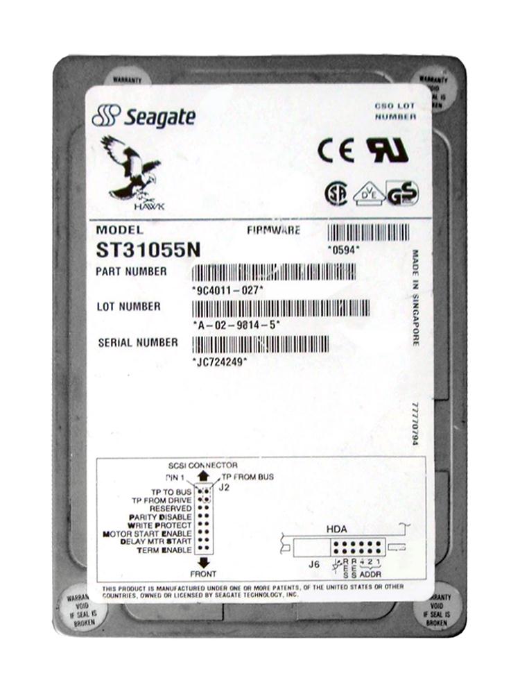 ST31055N Seagate Hawk 1GB Ultra SCSI Hard Drive