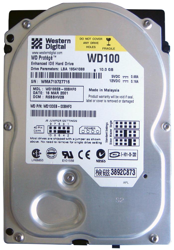 WD100EB-00BHF0 Western Digital Protege 10GB ATA/100 Hard Drive