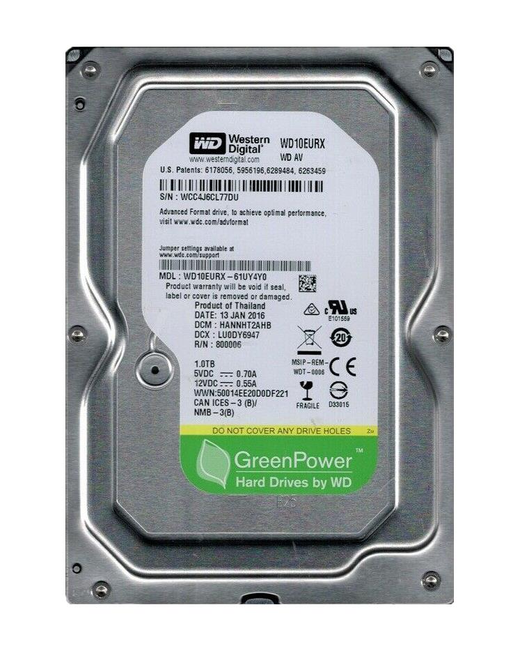 WD10EURX-61UY4Y0 Western Digital Hard Drive