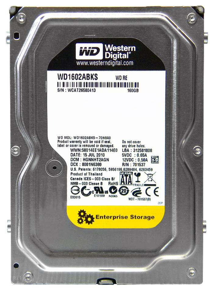 WD1602ABKS Western Digital 160GB SATA 1.5 Gbps Hard Drive