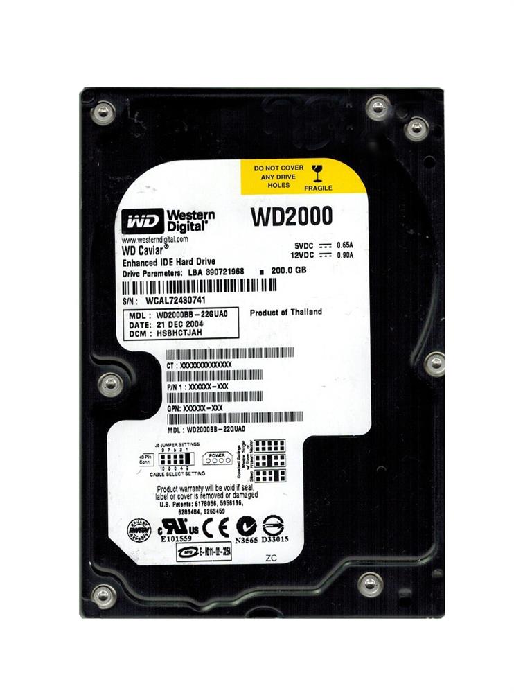 WD2000BB-22GUAO Western Digital Hard Drive