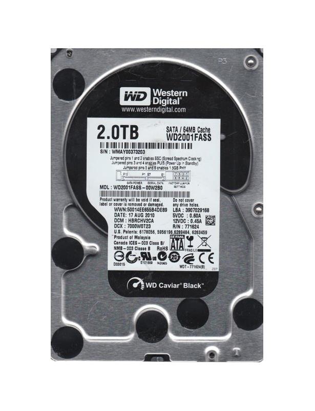 WD2001FASS-OOW2BO Western Digital Hard Drive