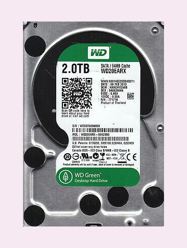 WD20EARX-OOAZ6BO Western Digital Hard Drive