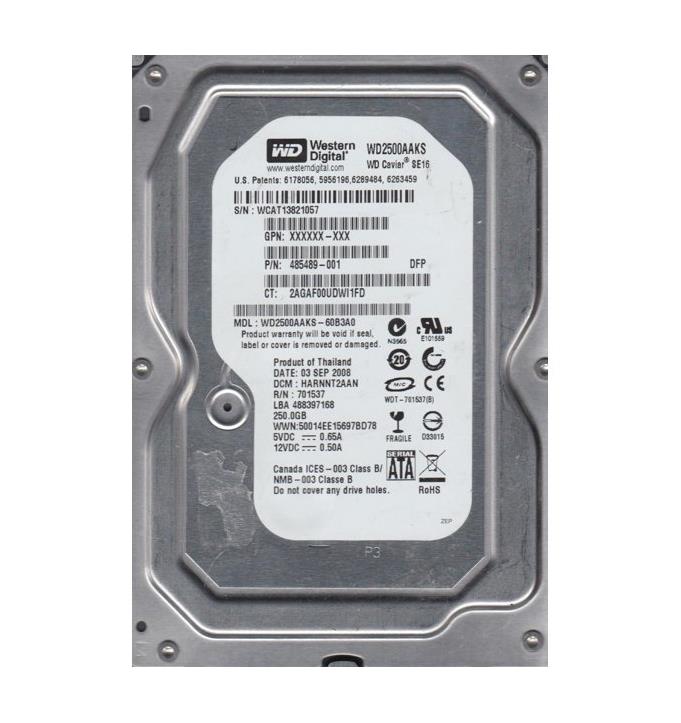 WD2500AAKS-6OB3AO Western Digital Hard Drive