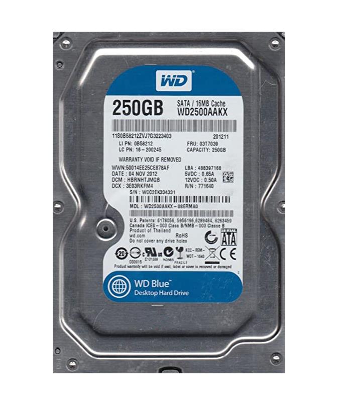 WD2500AAKX-O8ERMAO Western Digital Hard Drive