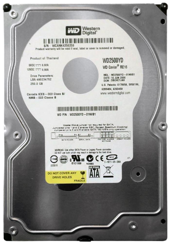 WD2500YD Western Digital RE 250GB SATA 3.0 Gbps Hard Drive