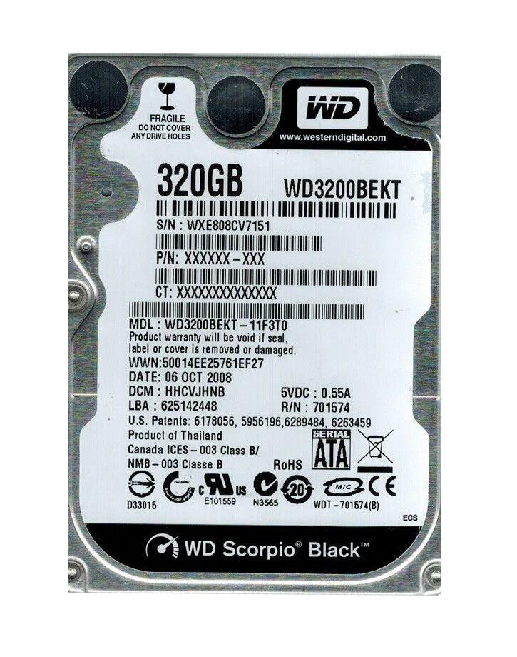 WD3200BEKT-11F3T0 Western Digital Hard Drive
