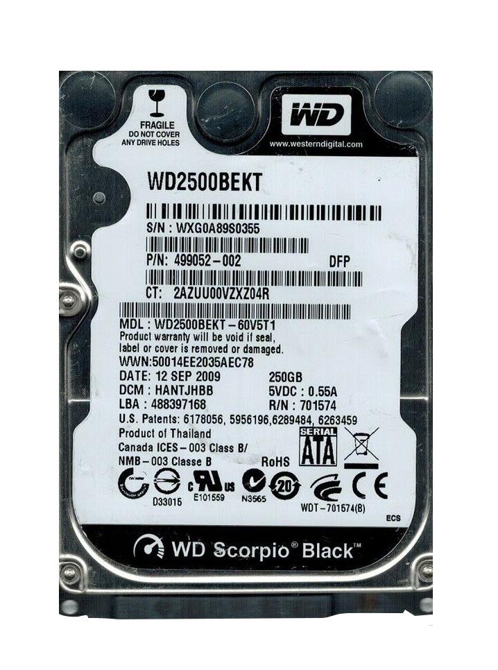 WD3200BEKT-6OV5T1 Western Digital Hard Drive