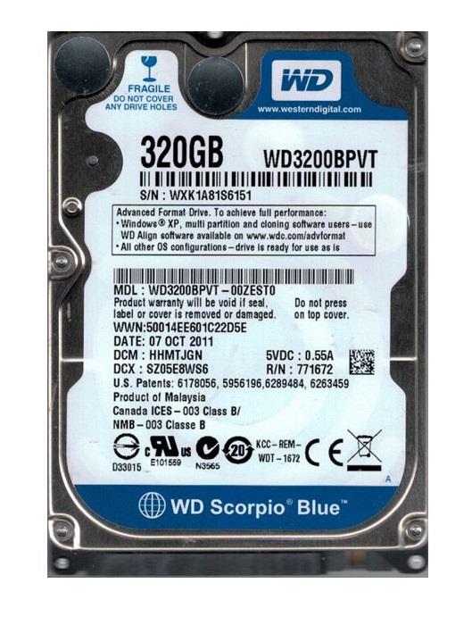 WD3200BPVT-OOZESTO Western Digital Hard Drive
