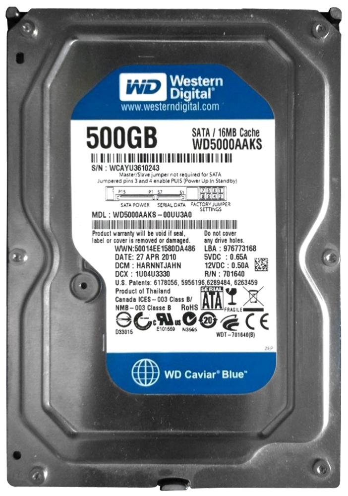 WD5000AAKS Western Digital Caviar 500GB SATA 3.0 Gbps Hard Drive