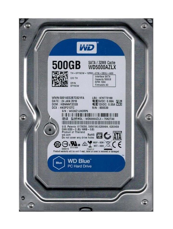 WD5000AZLX-75K2TAO Western Digital Hard Drive